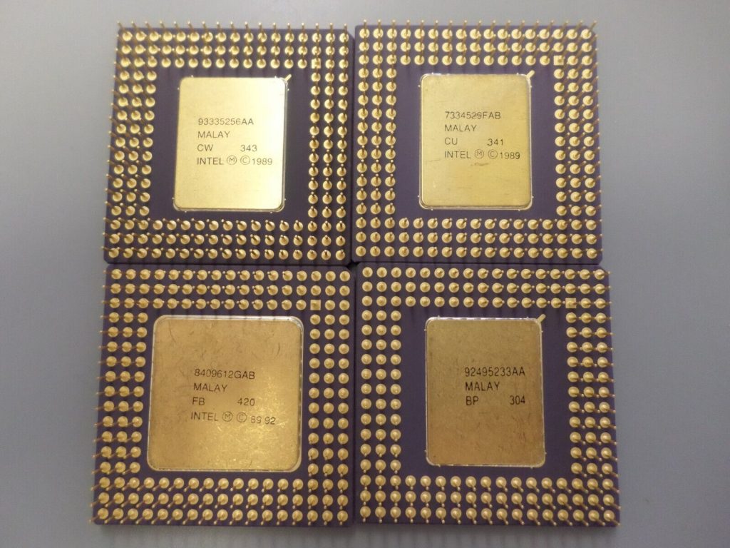 INTEL 486/386(with gold square) CPU for Scrap Gold Recovery - Ceramic ...